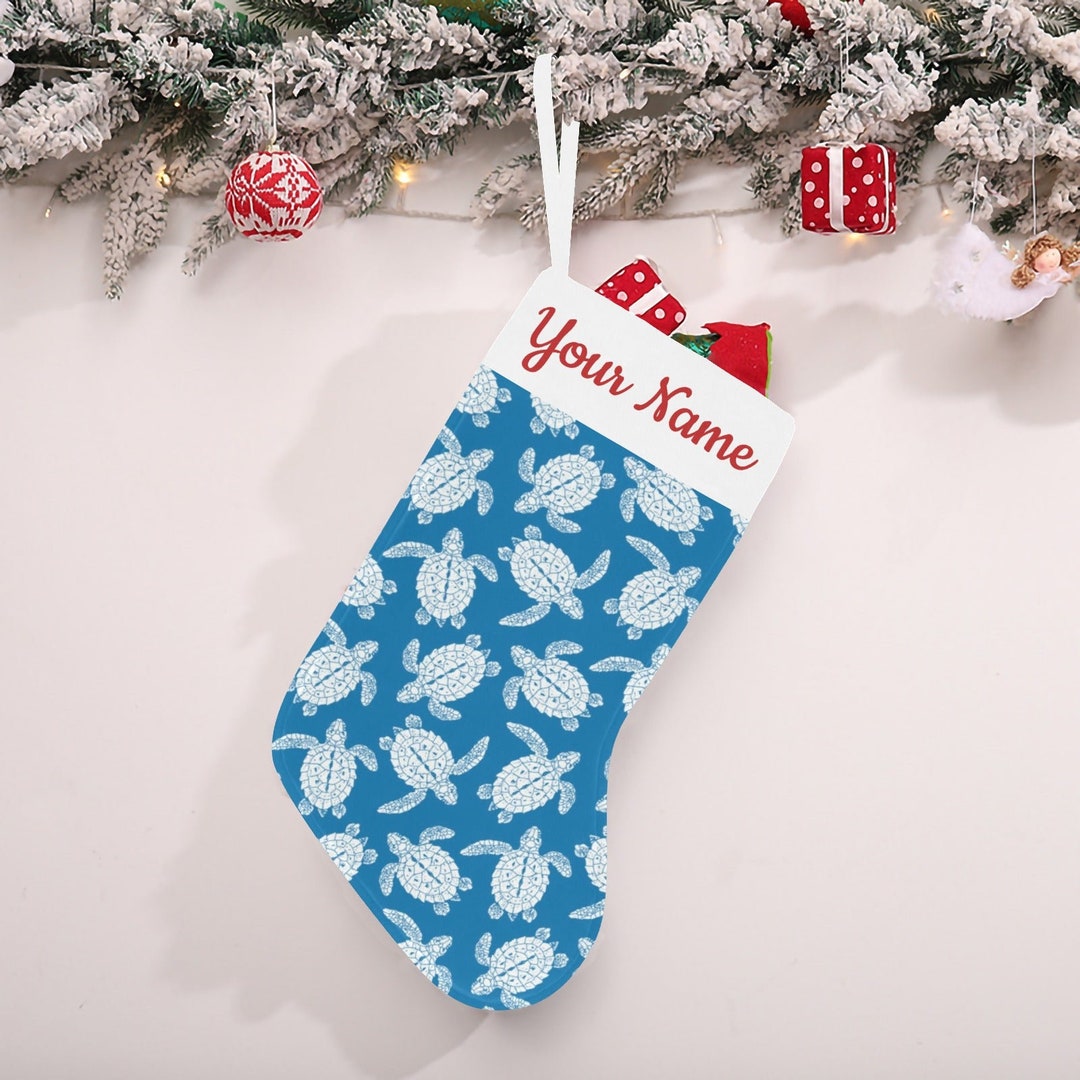 Personalized Turtle Christmas Stocking - Etsy