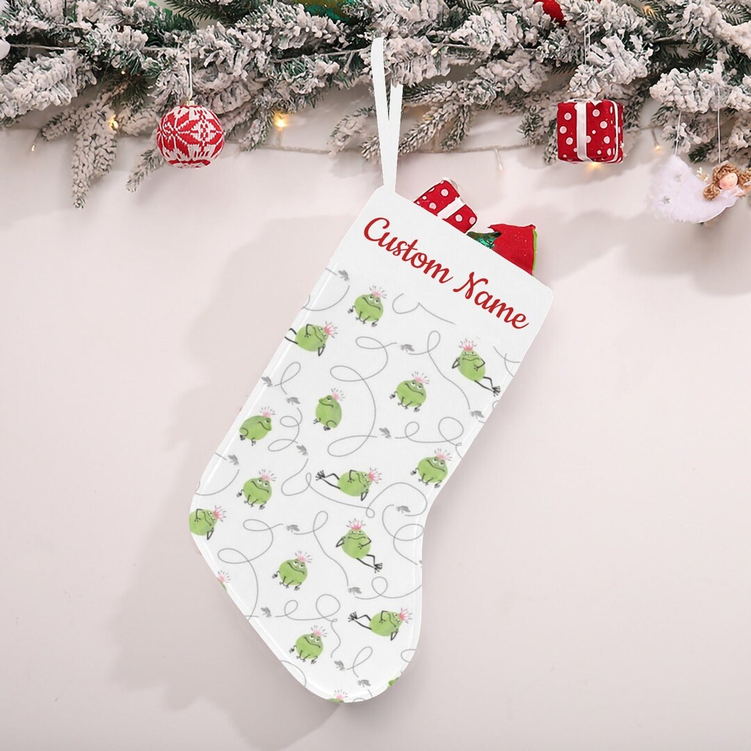 Personalized Frog Stocking Christmas - Etsy