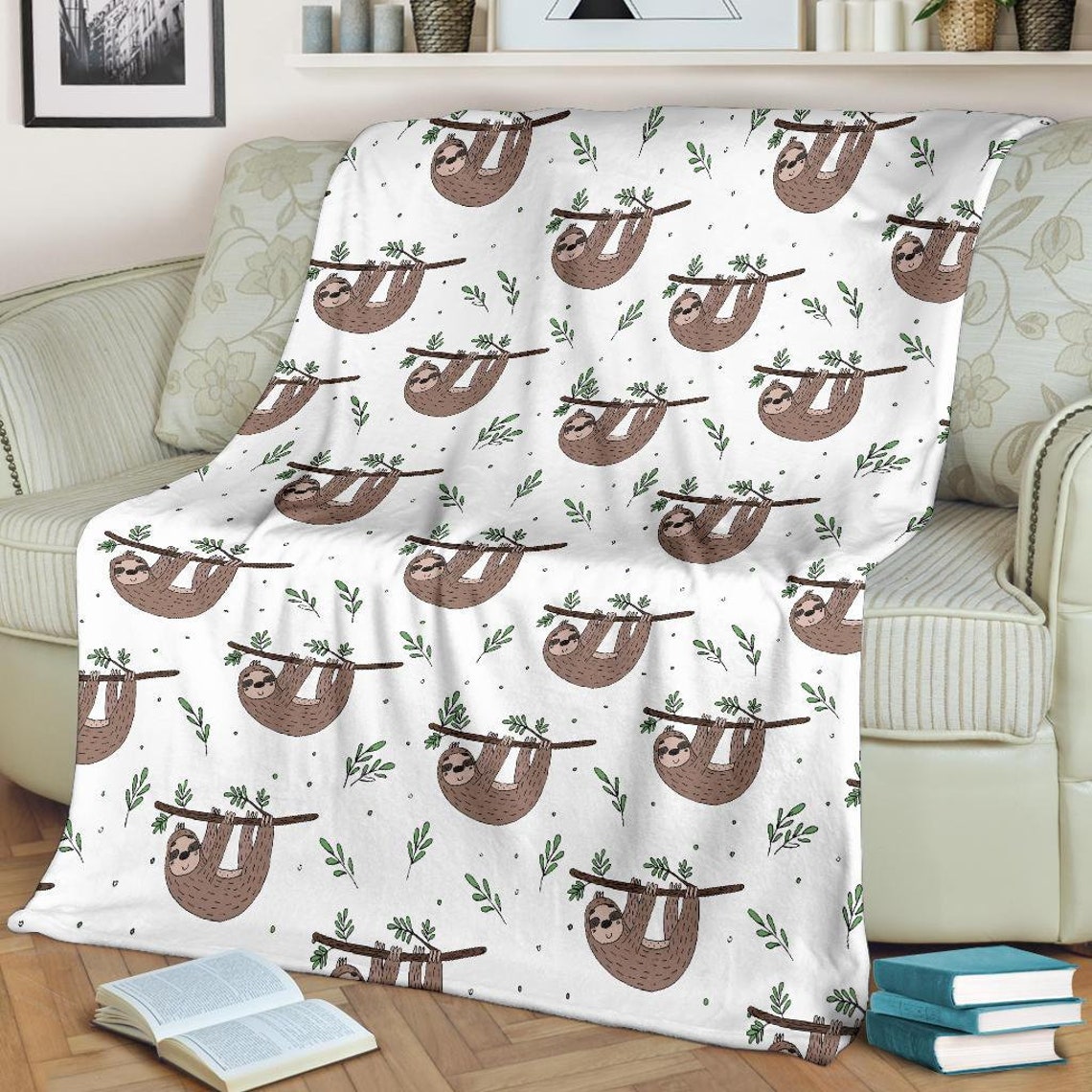 Sloth Blanket Sloth Throw Blanket Sloth Fleece Blanket - Etsy