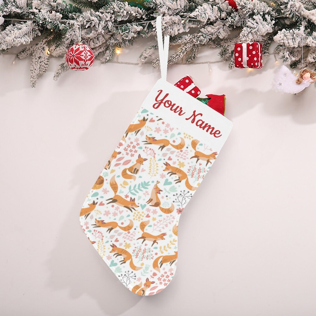 Personalized Fox Christmas Stocking - Etsy