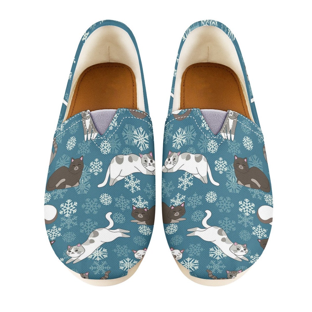 Cat Shoes Cat Women Shoes Shoes With Cat Women Canvas - Etsy