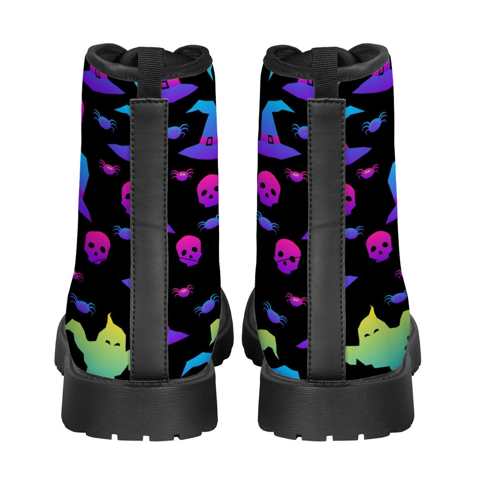 Halloween Boots Halloween Leather Boots Halloween Women - Etsy