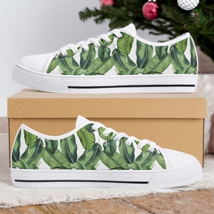 Tropical Leaves Shoes, Tropical Leaves Sneakers, Tropical Women Shoes ...