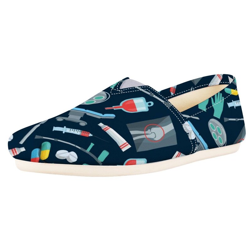 Nurse Shoes Doctor Shoes Shoes With Nurse Pattern Women - Etsy