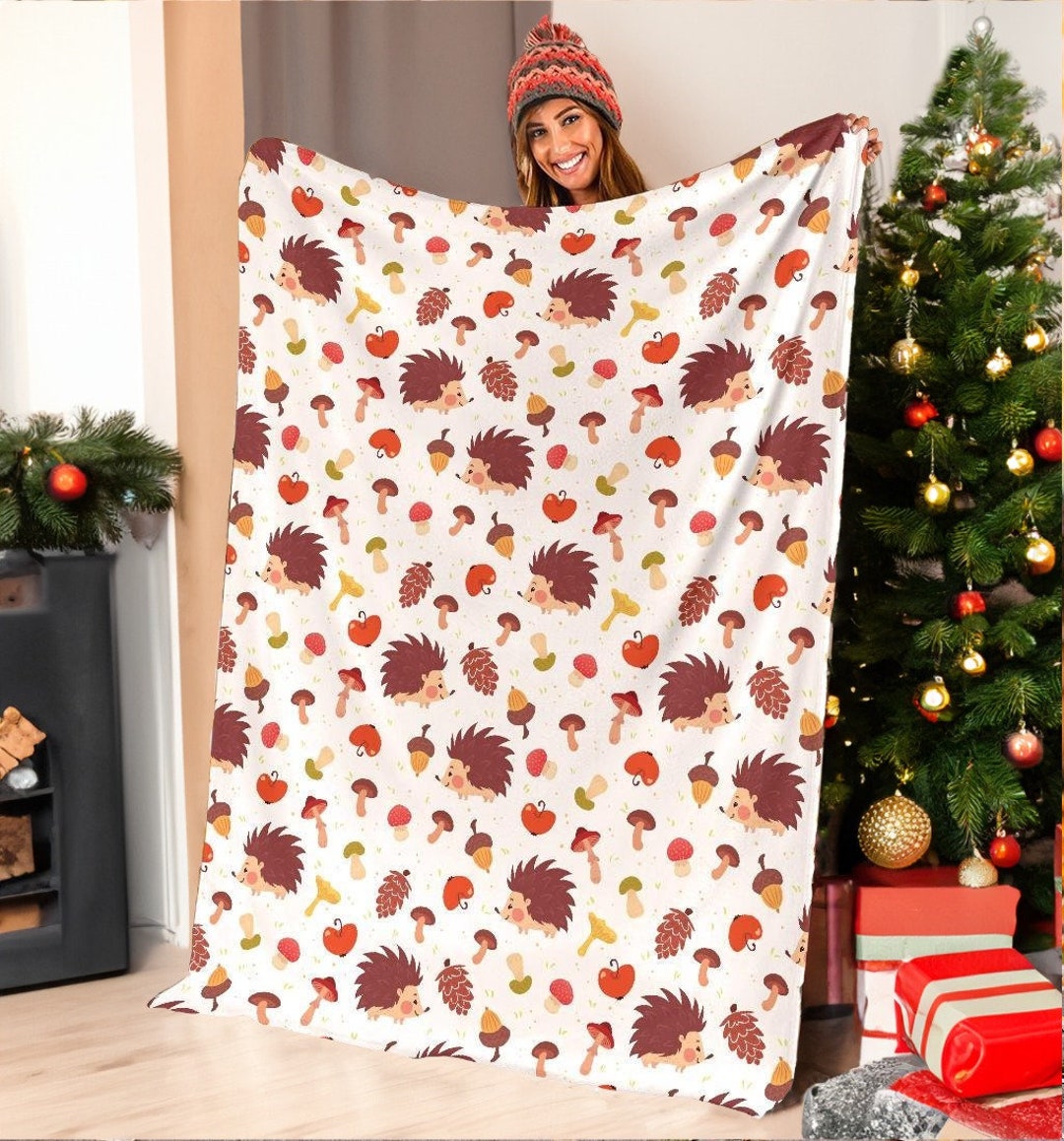 Hedgehog Blanket, Hedgehog Throw Blanket, Hedgehog Fleece Blanket ...