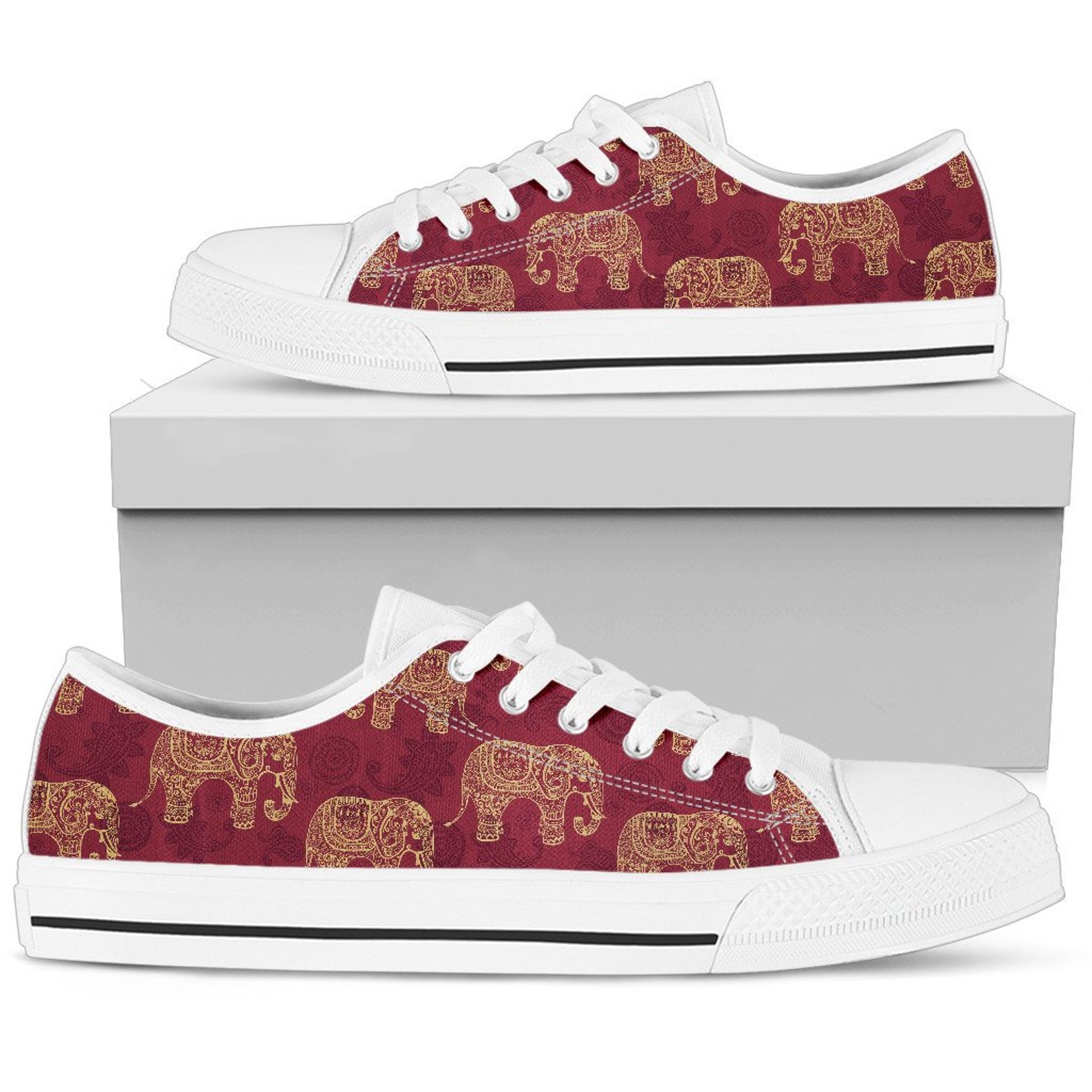 Elephant Sneakers for Women and Kids Cute Elephant Shoes Elephant ...