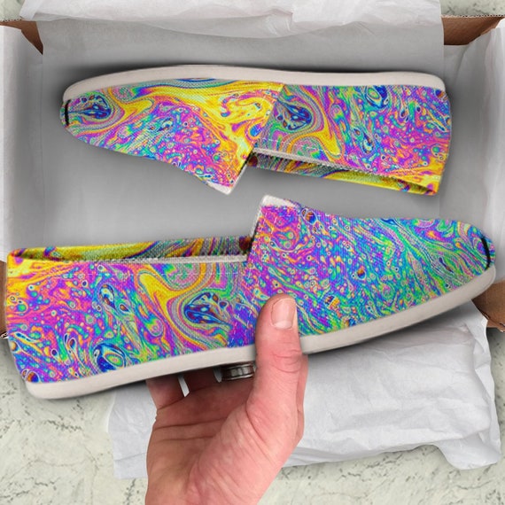 Psychedelic Shoes Psychedelic Casual Shoes Psychedelic | Etsy