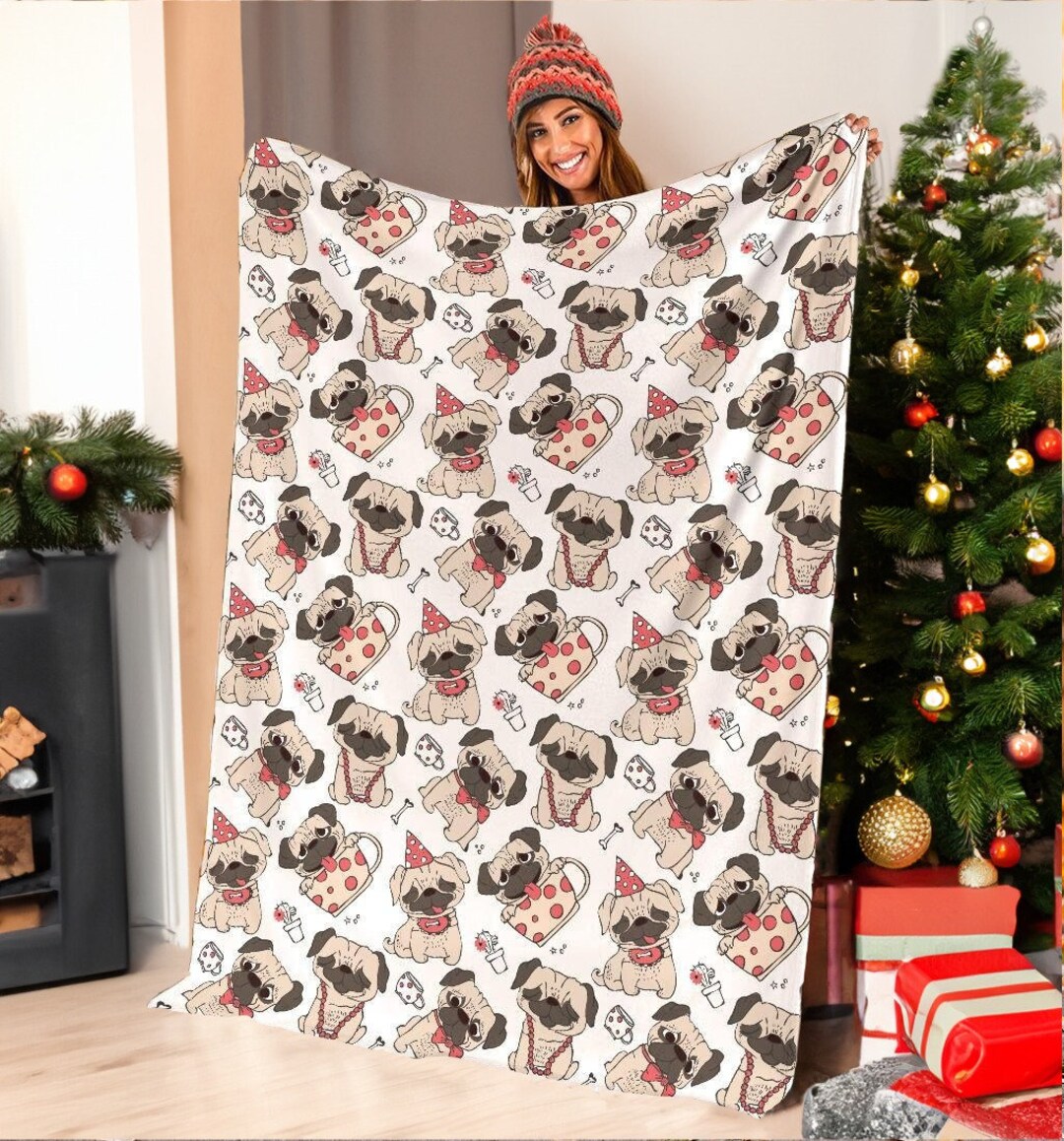Manta Pug, manta de tiro Pug, manta de vellón Pug, manta para niños Pug ...
