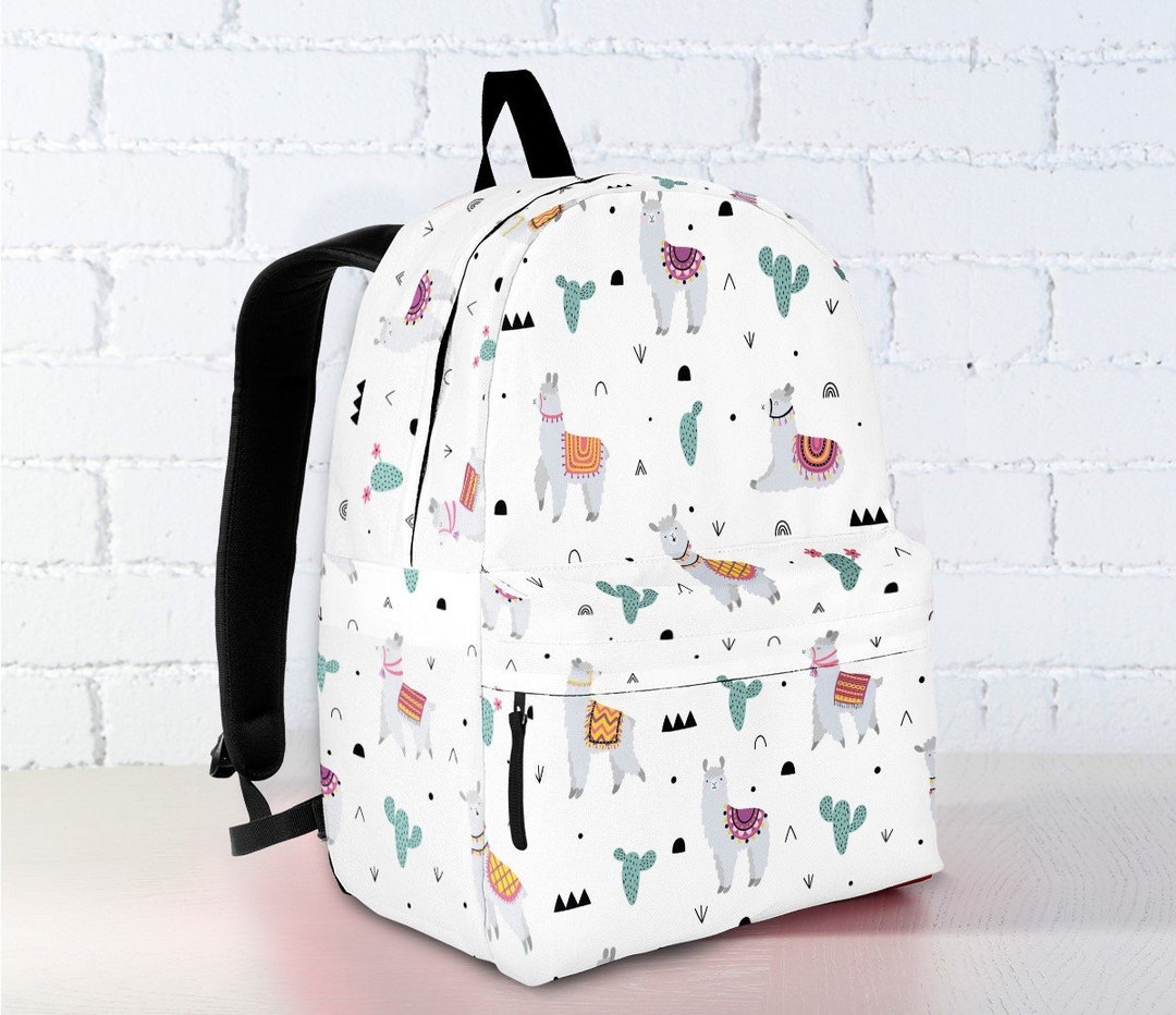 Personalized Llama Backpack: Women's Laptop Bag, Vegan Leather - Etsy