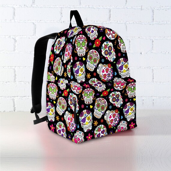 Personalized Sugar Skull Backpack Backpack Rucksack - Etsy