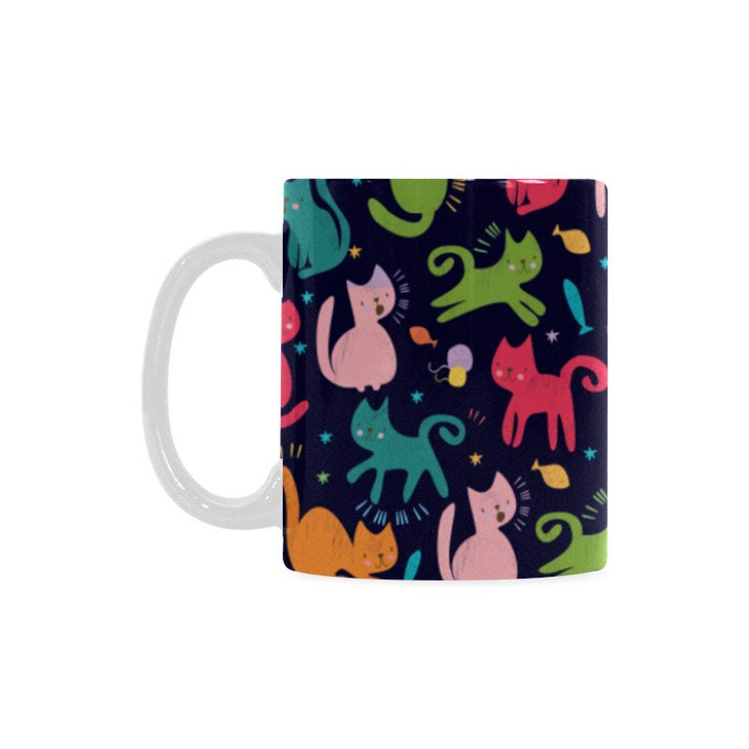 Cat Mug Cat Coffe Mug Cat Tea Mug Cat Print Mug Cat Lover - Etsy
