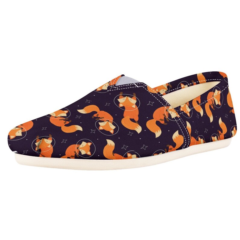 Fox Shoes Fox Women Shoes Shoes With Fox Women Canvas | Etsy