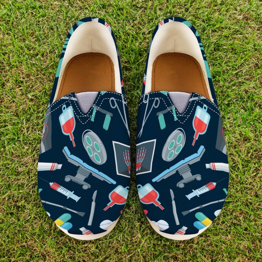 Nurse Shoes Doctor Shoes Shoes With Nurse Pattern Women - Etsy