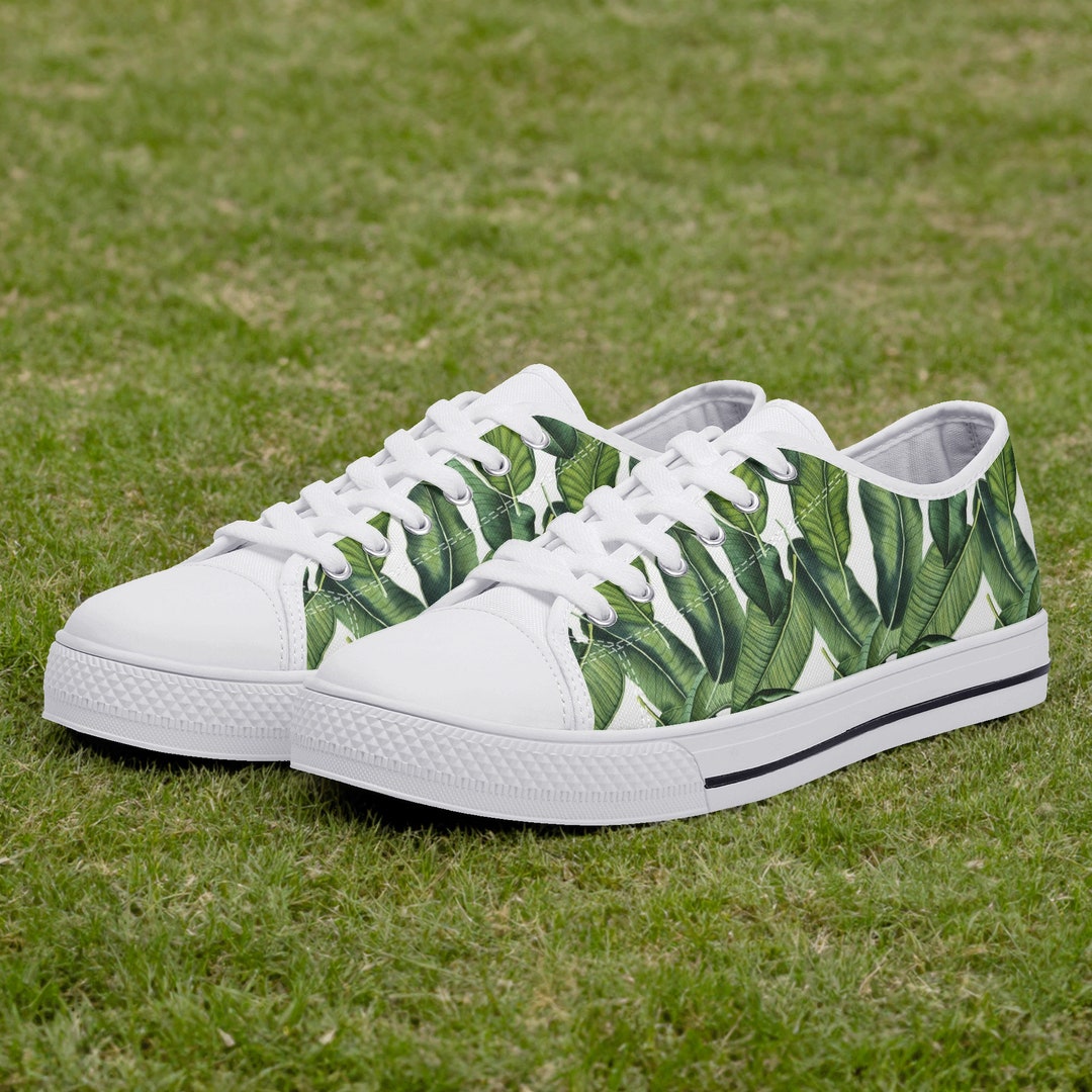 Tropical Leaves Shoes, Tropical Leaves Sneakers, Tropical Women Shoes ...