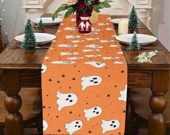 Halloween PDF Digital Download Ghosts and Bats Table Runner Pattern 14. ...