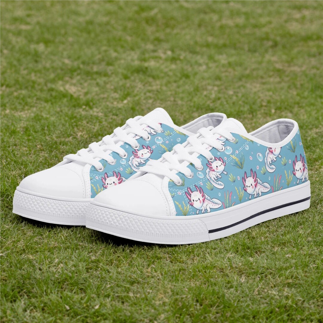 Axolotl Low Top Sneakers, Axolotl Shoes for Women and Kids - Etsy