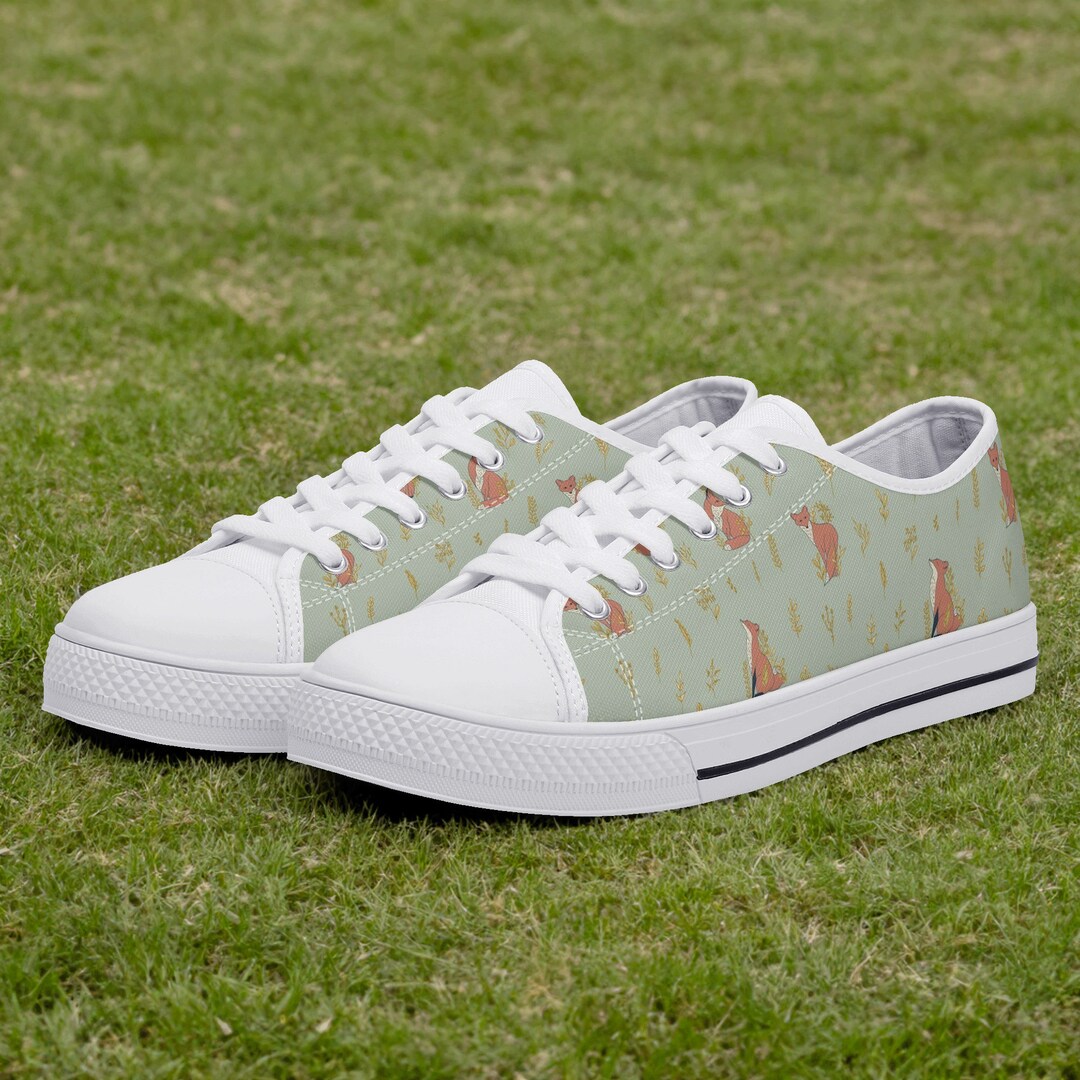 Fox Sneakers for Women, Cute Fox Shoes for Girls, Fun Fox Shoes for ...