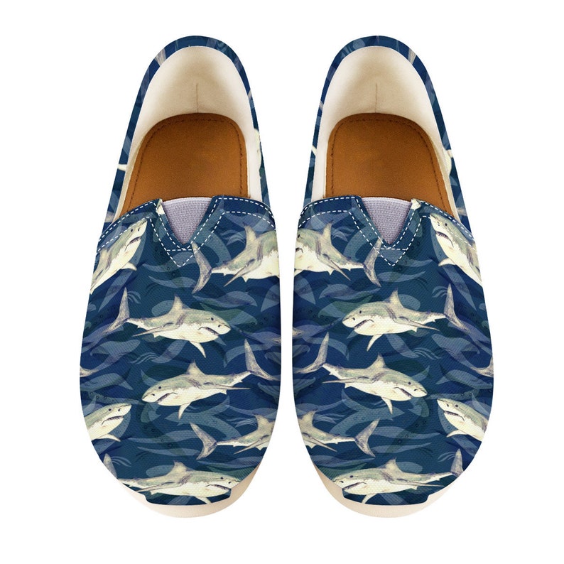 Shark Shoes Women Shoes Shoes With Shark Women Canvas - Etsy