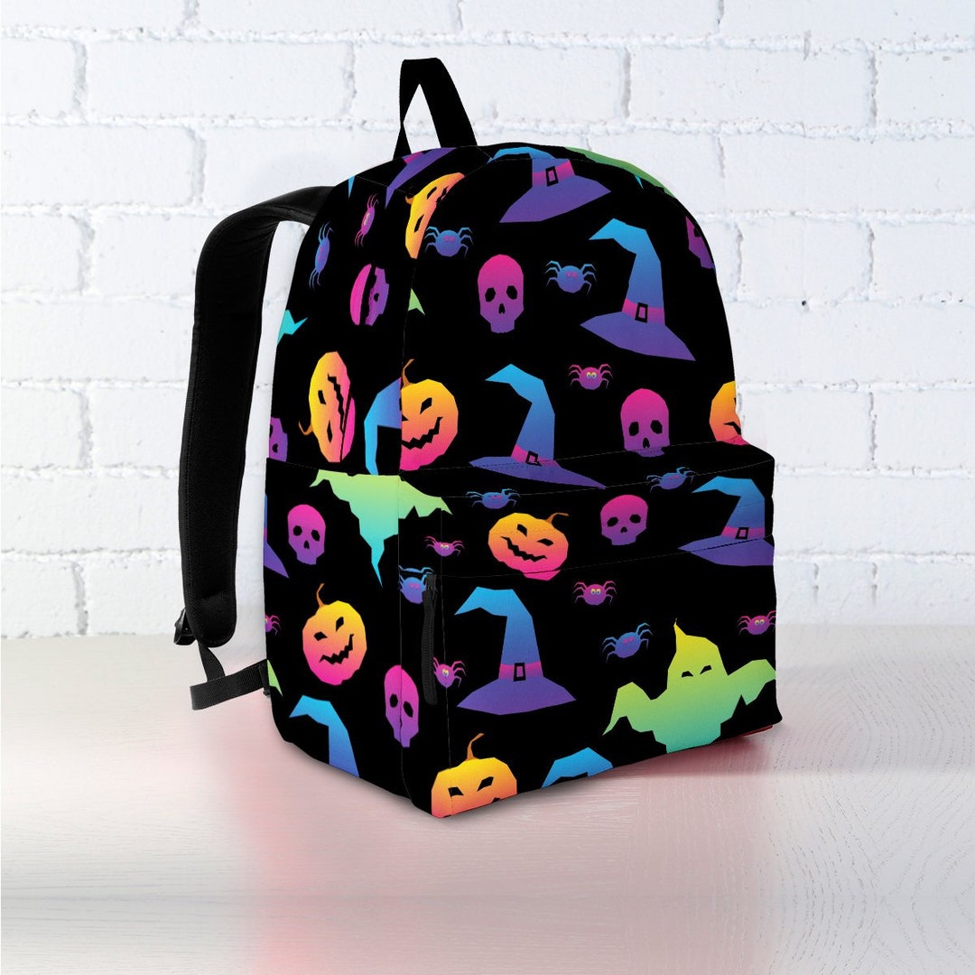 Personalized Halloween Backpack: Pumpkin, Ghost, Skull Pattern - Etsy