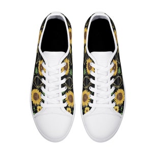 Sunflower Shoes, Sunflower Sneakers, Sunflower Women Shoes, Kid ...
