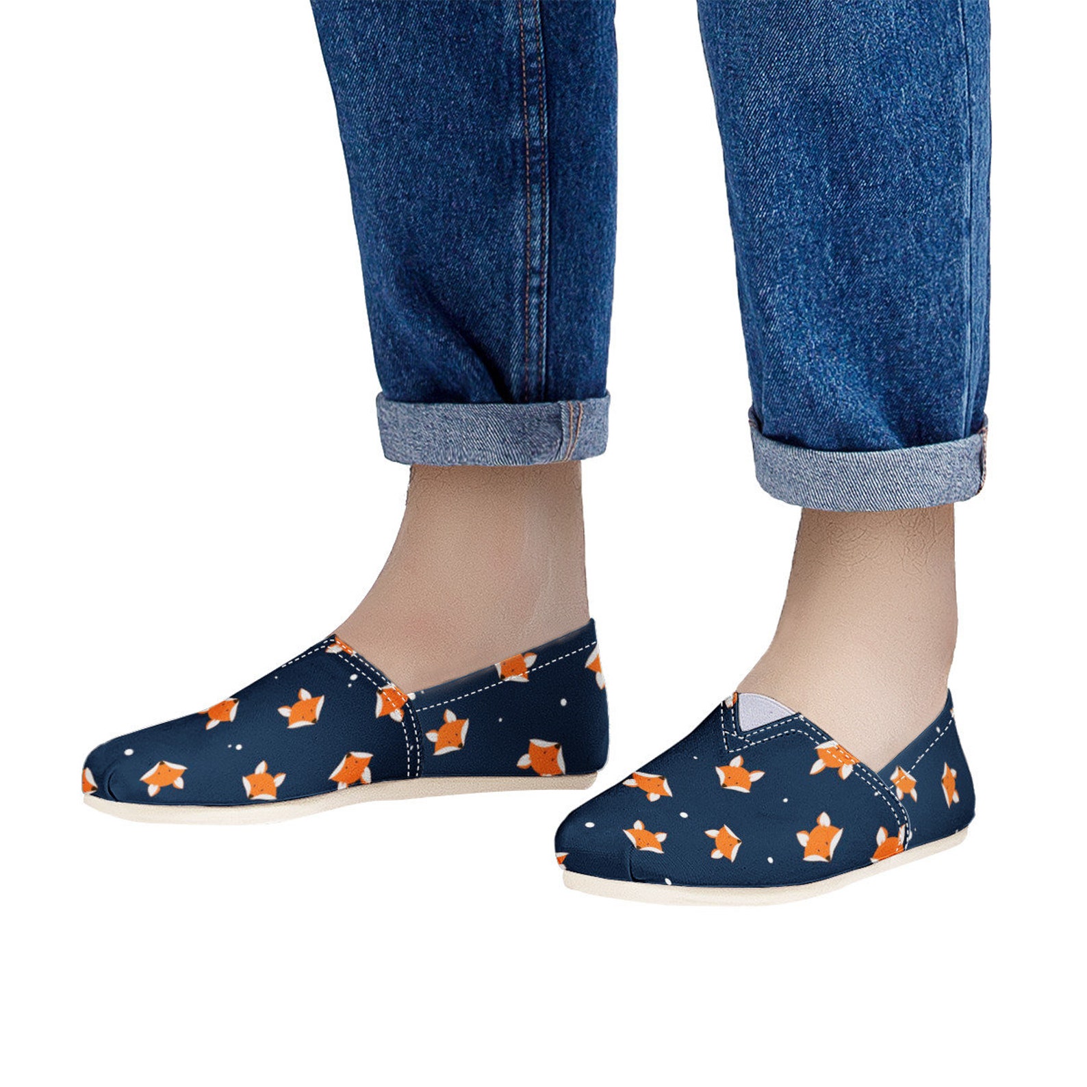 Fox Shoes | Fox Women Shoes | Shoes With Fox | Women Canvas Shoes ...