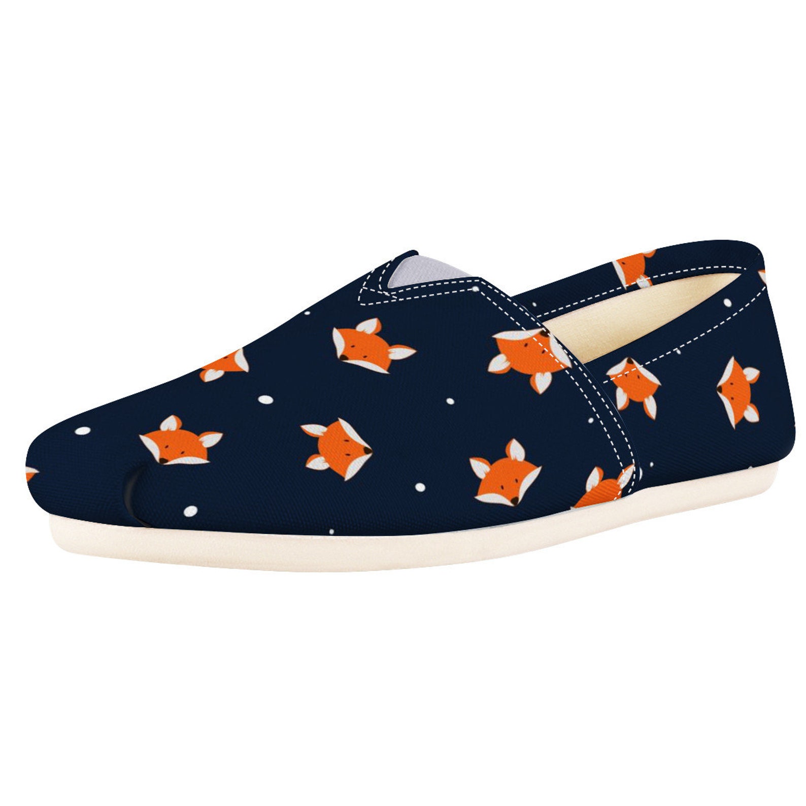 Fox Shoes | Fox Women Shoes | Shoes With Fox | Women Canvas Shoes ...