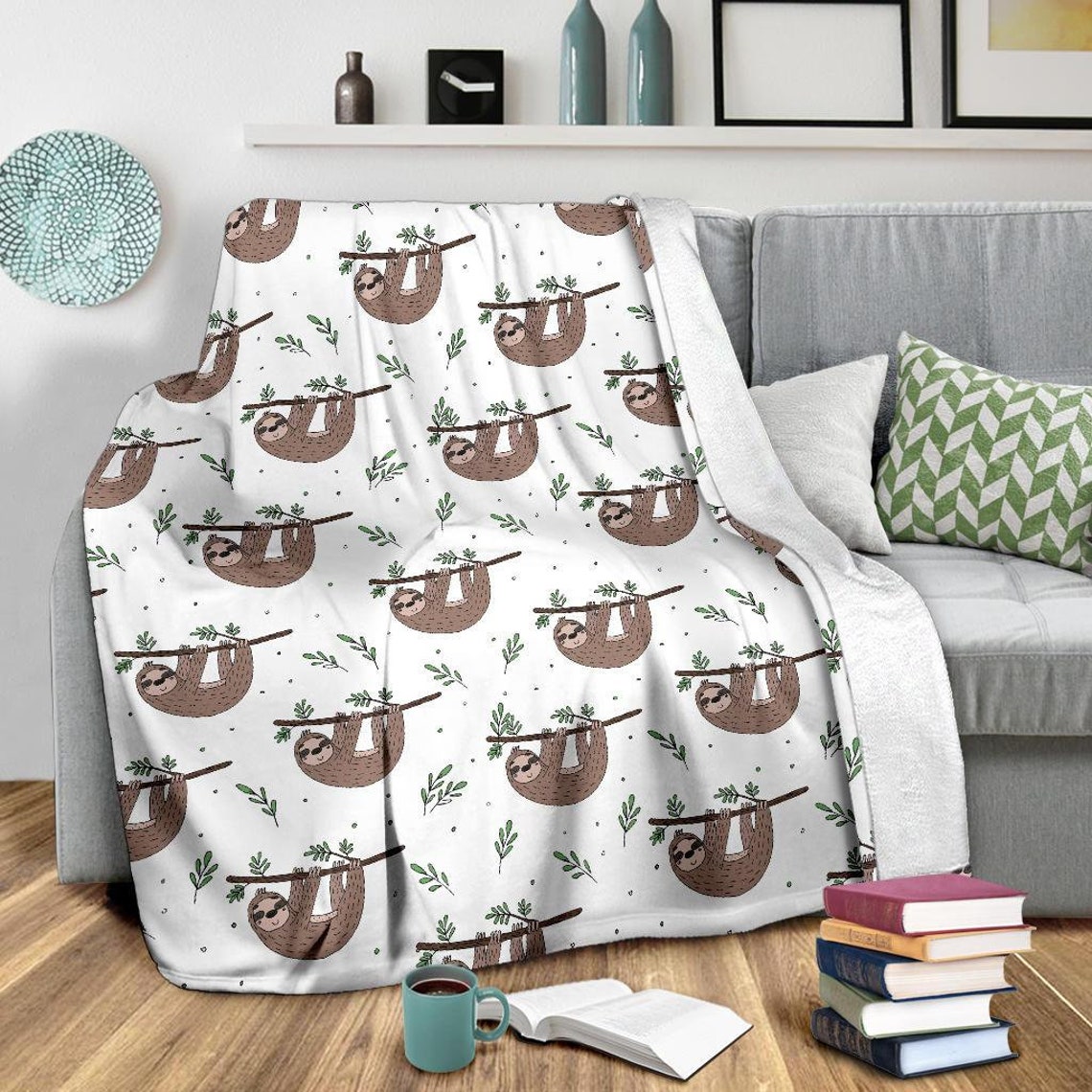 Sloth Blanket Sloth Throw Blanket Sloth Fleece Blanket - Etsy
