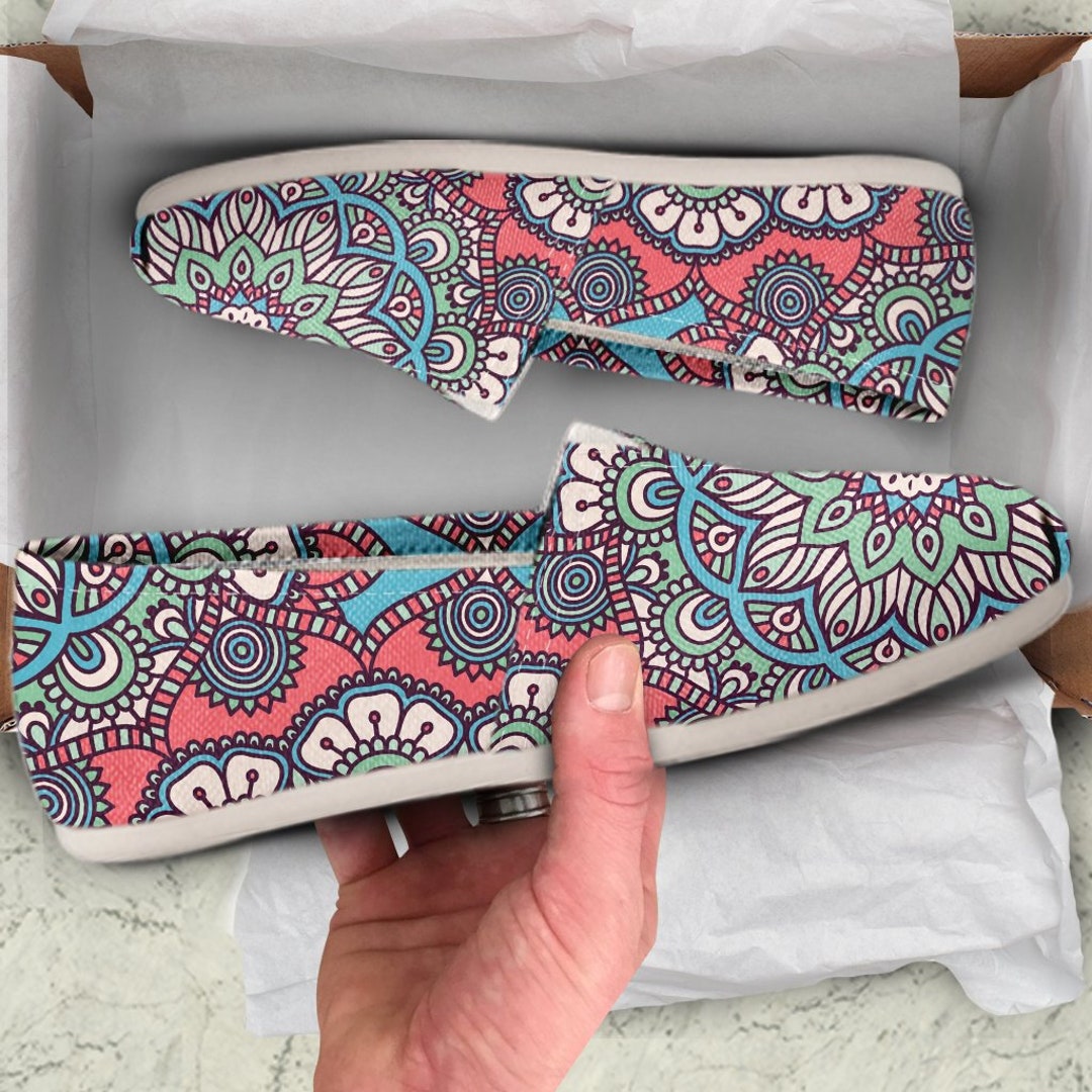 Mandala Shoes Mandala Women Shoes Shoes With Mandala - Etsy