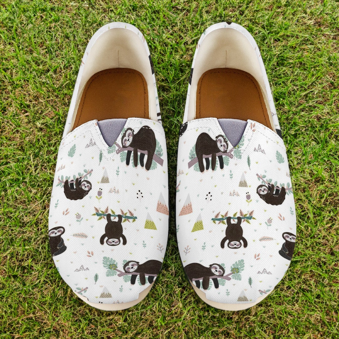 Sloth Shoes Sloth Women Shoes Shoes With Sloth Women Canvas Shoes Style ...