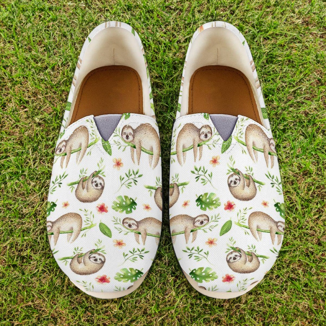 Sloth Shoes Sloth Women Shoes Shoes With Sloth Women Canvas Shoes Style ...