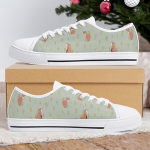 Fox Sneakers for Women, Cute Fox Shoes for Girls, Fun Fox Shoes for ...
