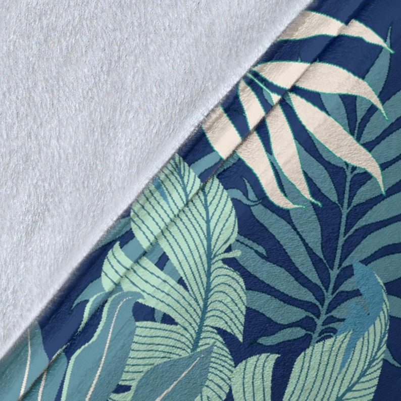 Tropical Leaves Blanket Tropical Leaves Throw Blanket | Etsy