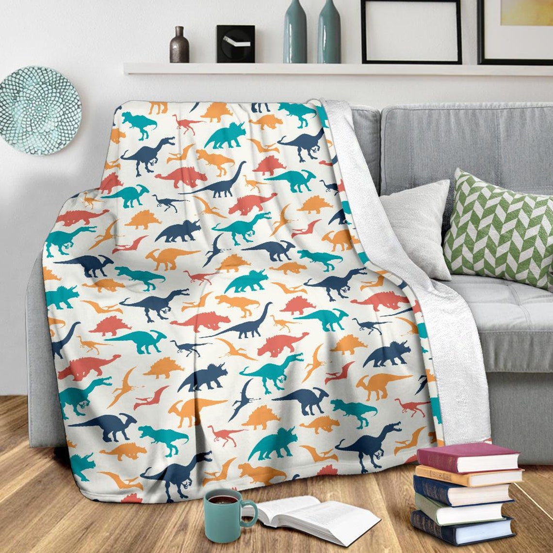 Dinosaur Blanket Dinosaur Throw Blanket Dinosaur Fleece - Etsy