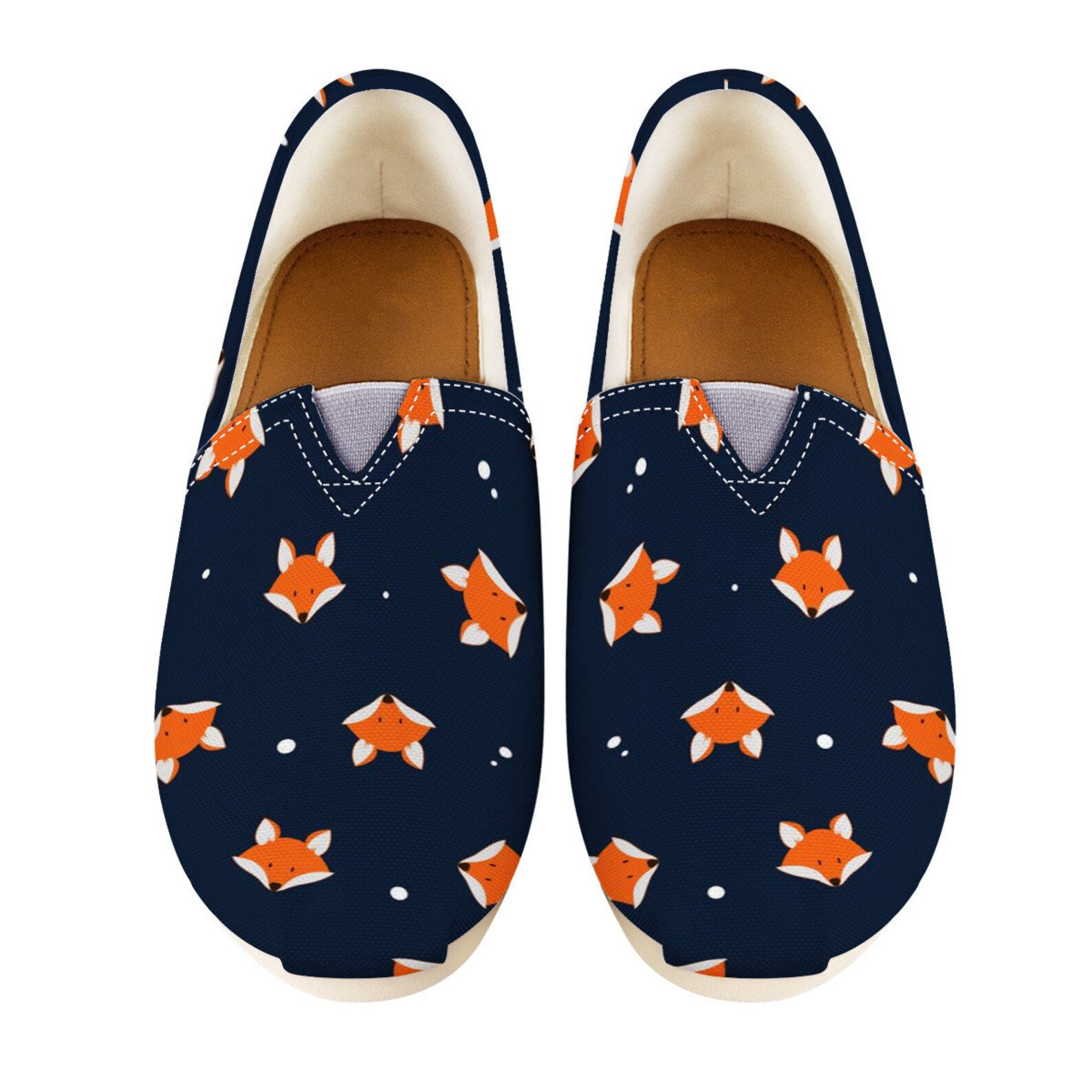 Fox Shoes Fox Women Shoes Shoes With Fox Women Canvas - Etsy