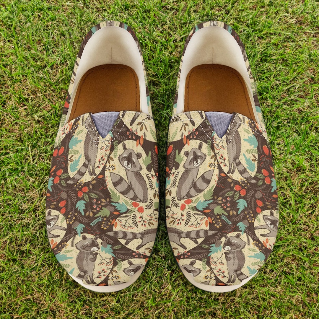 Raccoon Shoes Raccoon Women Shoes Shoes With Raccoon Raccoon Canvas ...