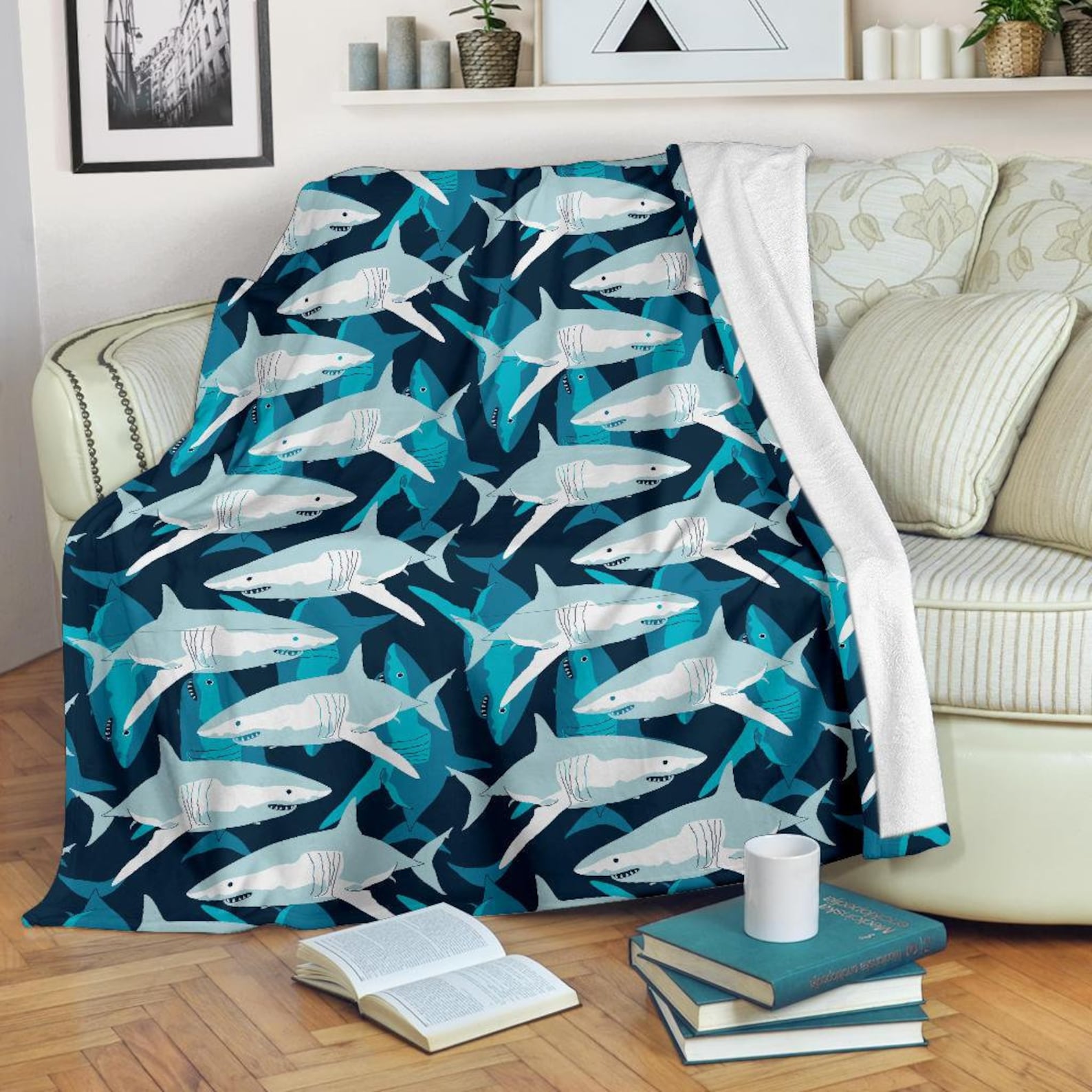 Shark Blanket Shark Throw Blanket Shark Fleece Blanket | Etsy