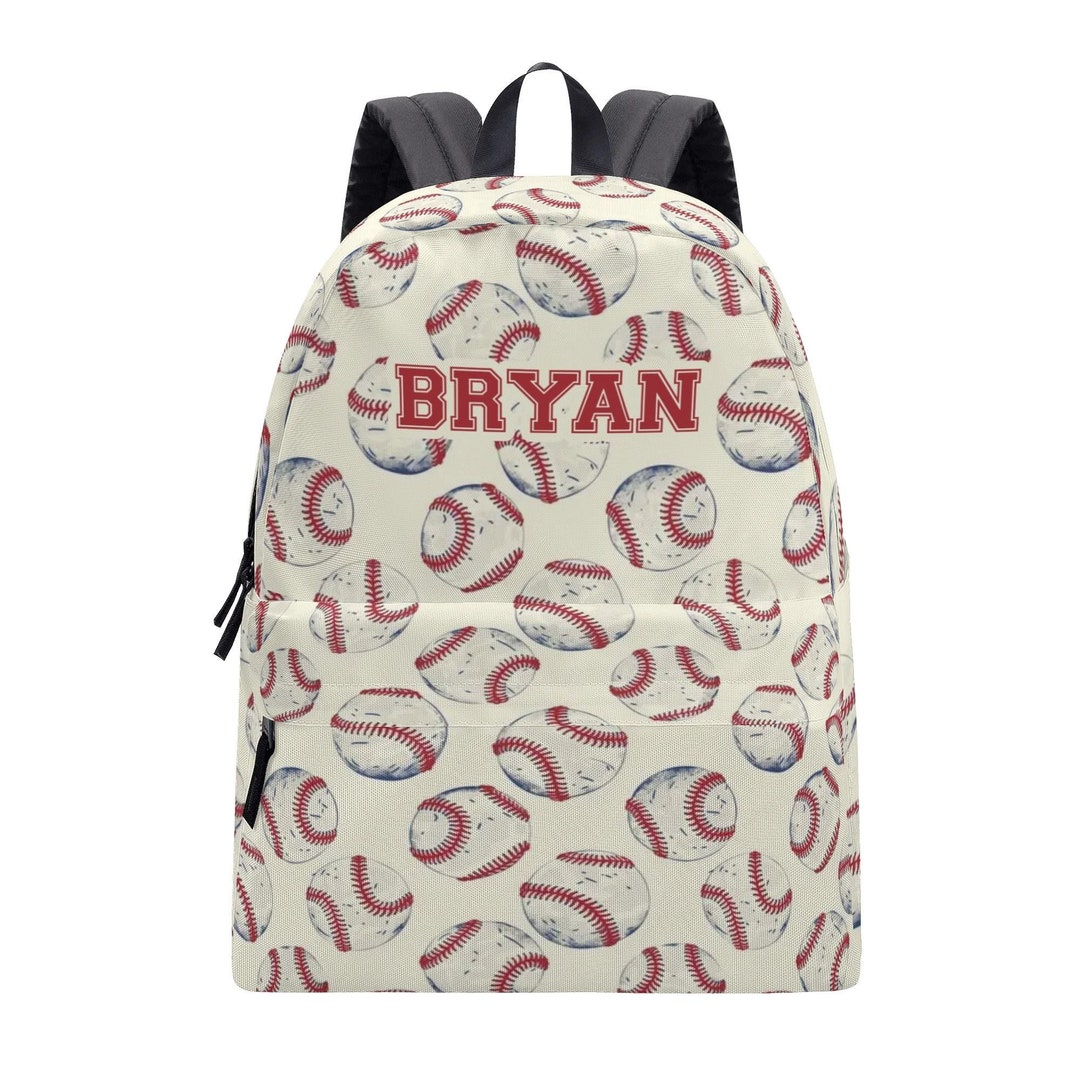Personalized Baseball Print Backpack - Custom Name Option - Etsy