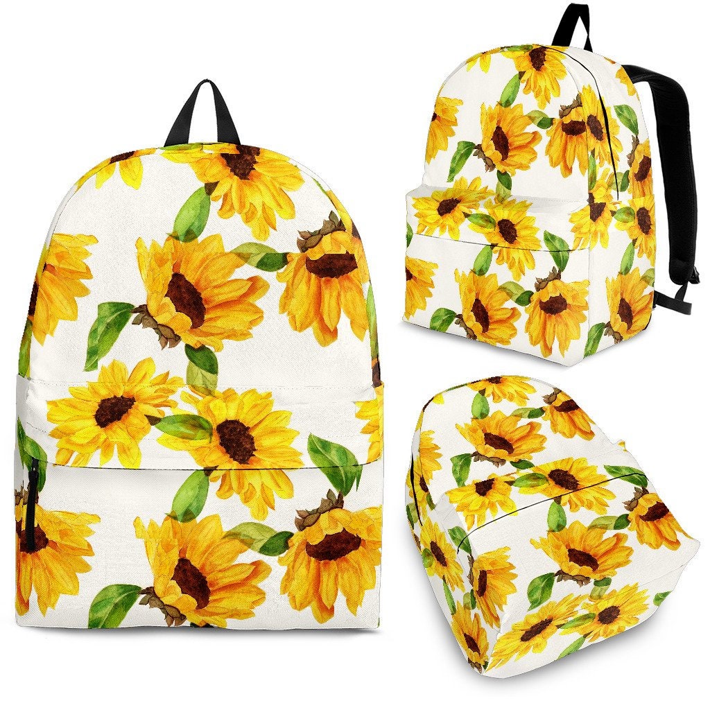 Personalized Sunflower Backpack: Custom Floral Gift - Etsy