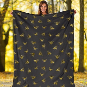 Bee Blanket, Bee Throw Blanket, Bee Fleece Blanket, Bee Adult Blanket ...