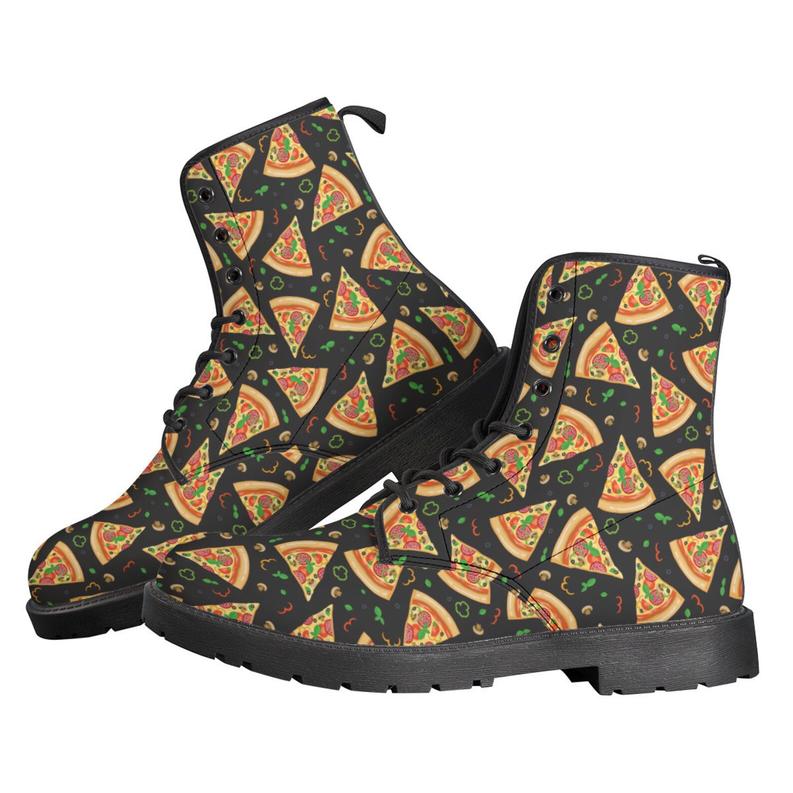 Pizza Boots Pizza Leather Boots Pizza Women Boots Pizza Men | Etsy