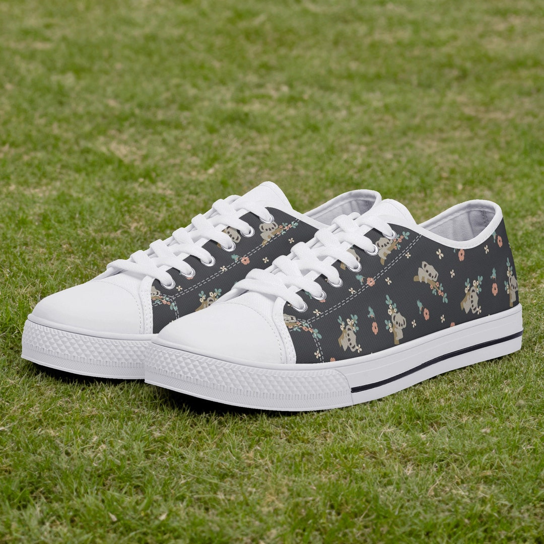 Koala Low Top Canvas Shoes: Koala Lover Sneakers - Etsy