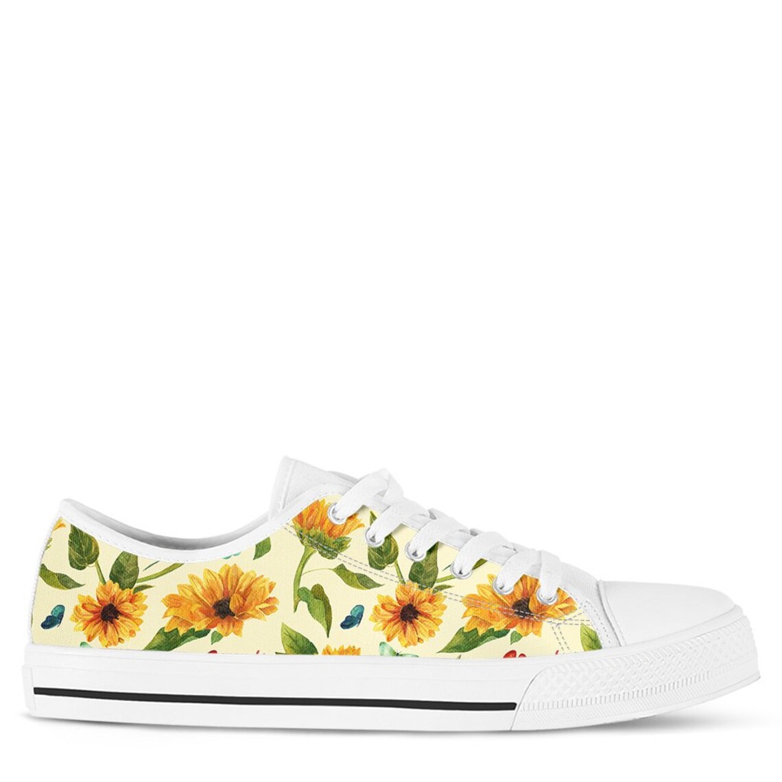 Sunflower Shoes Sunflower Sneakers Sunflower Women Shoes | Etsy