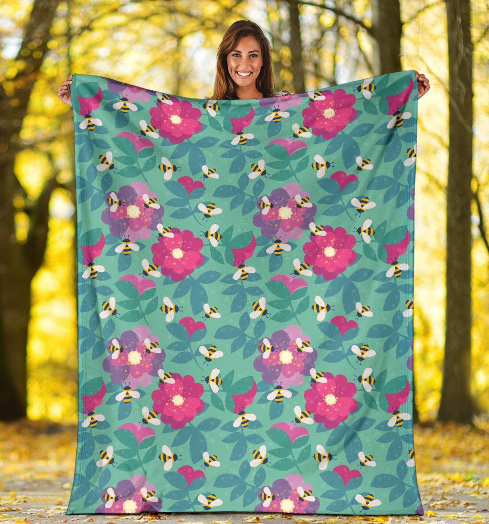 Bee Blanket Bee Throw Blanket Bee Fleece Blanket Bee Adult | Etsy