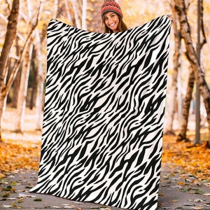 Zebra Blanket Zebra Throw Blanket Zebra Fleece Blanket | Etsy