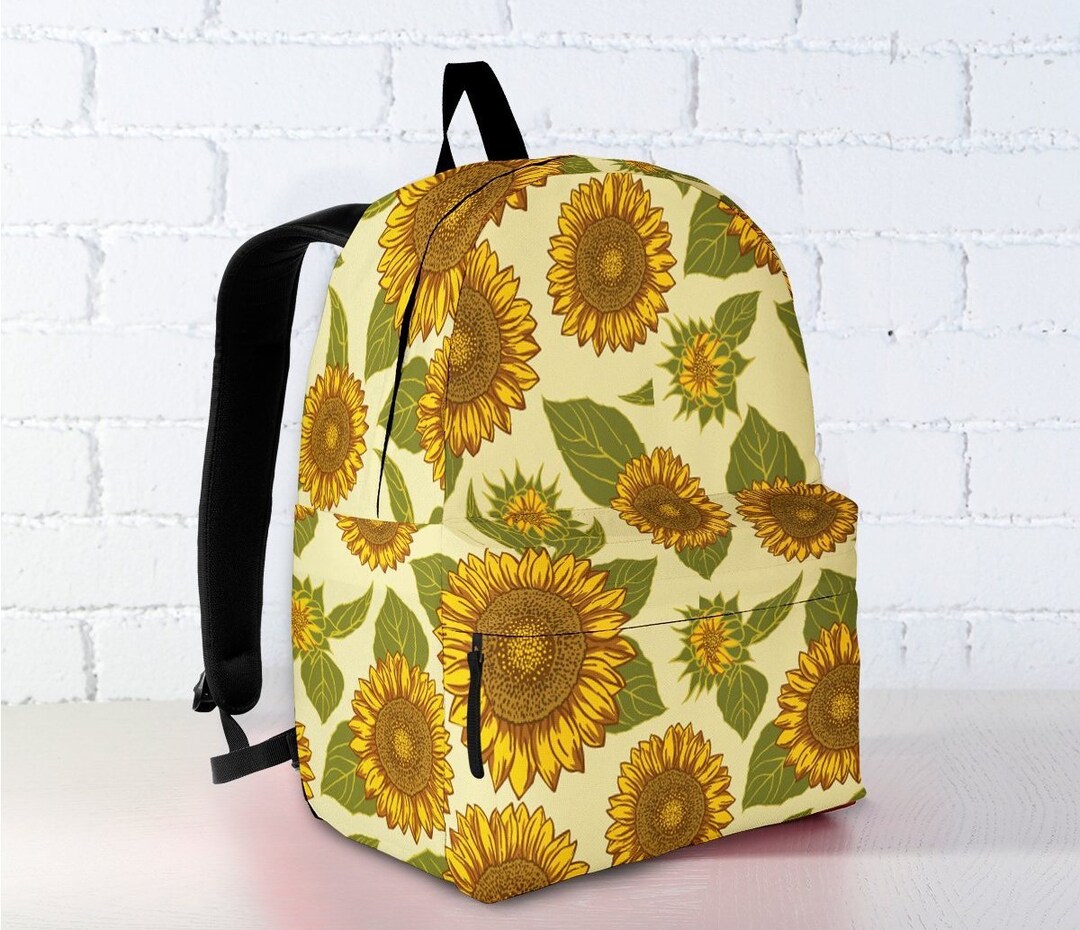 Personalized Sunflower Backpack: Custom Floral Print - Etsy