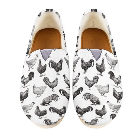 Chicken Shoes Chicken Slip-on Chicken Women Shoes - Etsy
