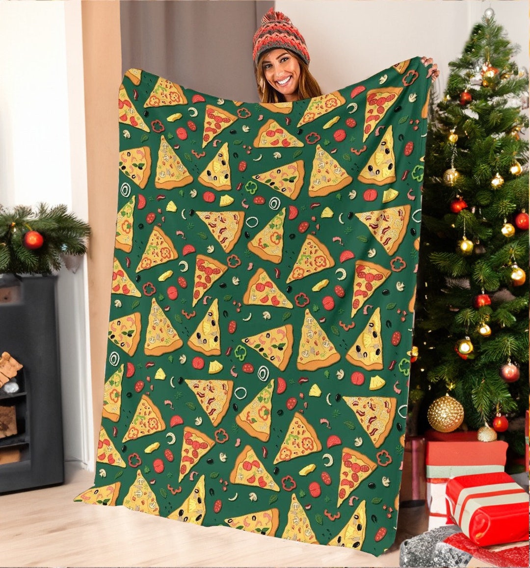 Personalized Pizza Throw Blanket: Suede Polyester Microfleece Blanket ...