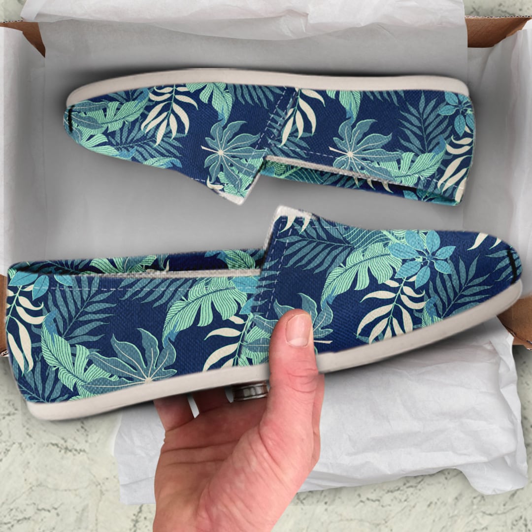 Tropical Shoes Tropical Leaf Shoes Shoes With Tropical - Etsy
