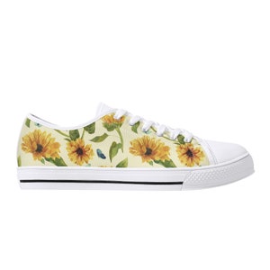 Sunflower Shoes, Sunflower Sneakers, Sunflower Women Shoes, Kid ...