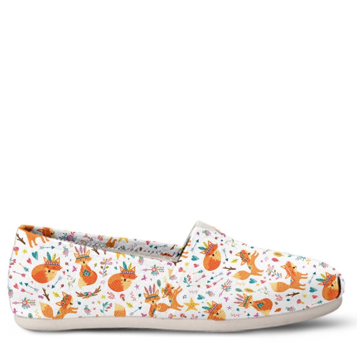 Fox Shoes Fox Women Shoes Shoes With Fox Women Canvas - Etsy